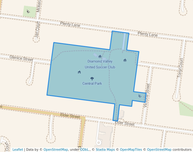 Central Park in Greensborough | Map and Routes
