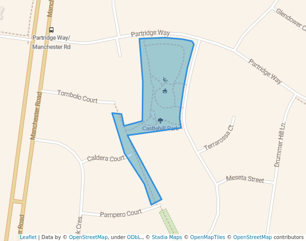 Castlehill Park in Mooroolbark | Map and Routes