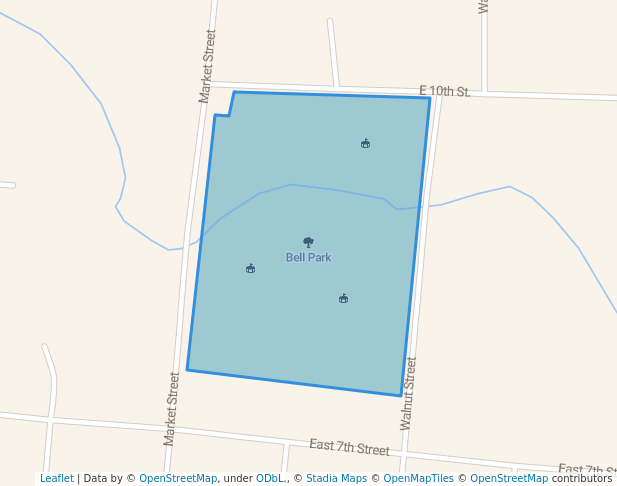Bell Park in Baird | Map and Routes