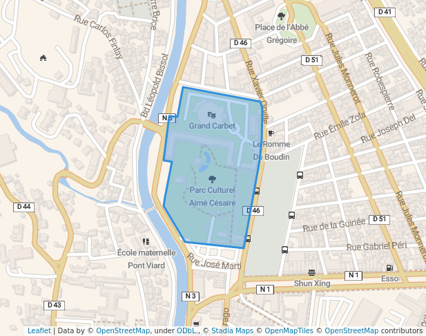 Parc Culturel Aimé Césaire in Fort-de-France | Map and Routes