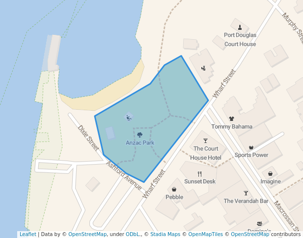 Anzac Park in Port Douglas | Map and Routes