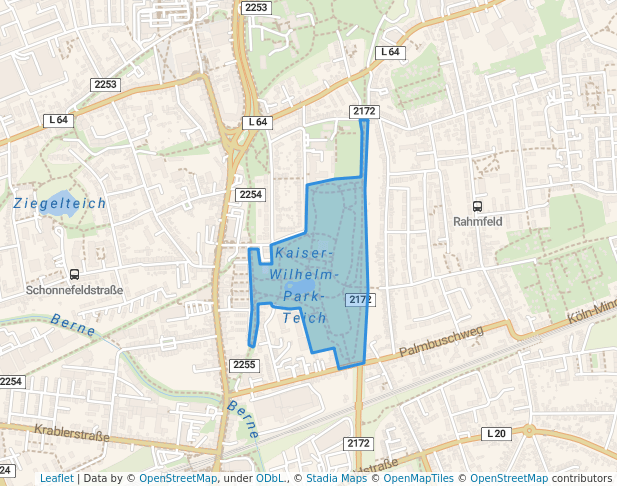 Kaiser-Wilhelm-Park in Essen | Map and Routes