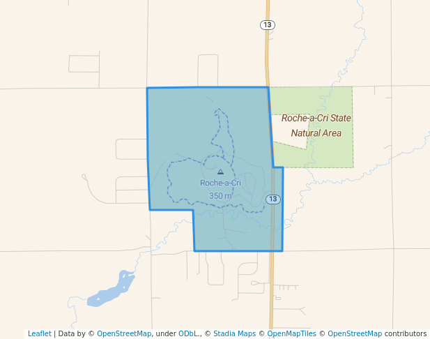 Roche A Cri State Park in Friendship | Map and Routes