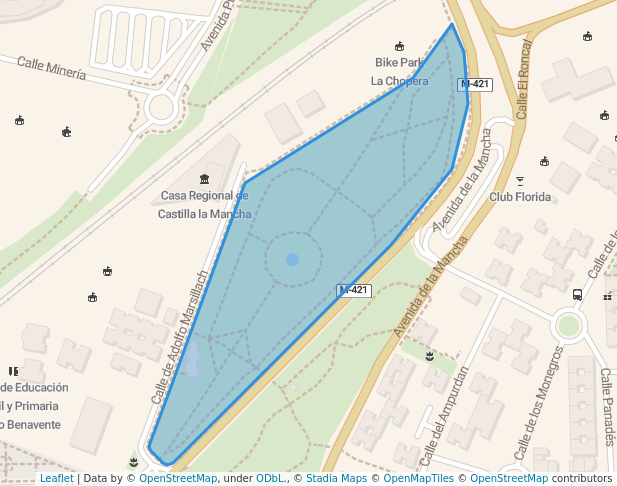 Parque de la Chopera in Leganés | Map and Routes