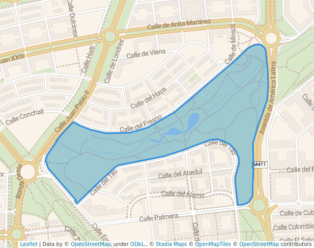 Parque Valdegrullas in Leganés | Map and Routes