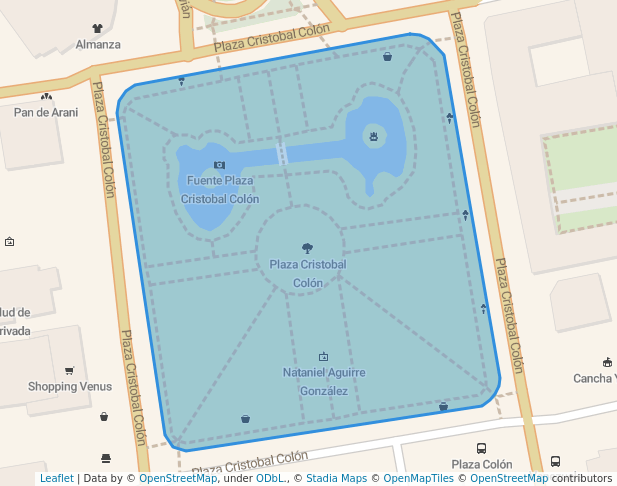 Plaza Colón in Cochabamba | Map and Routes