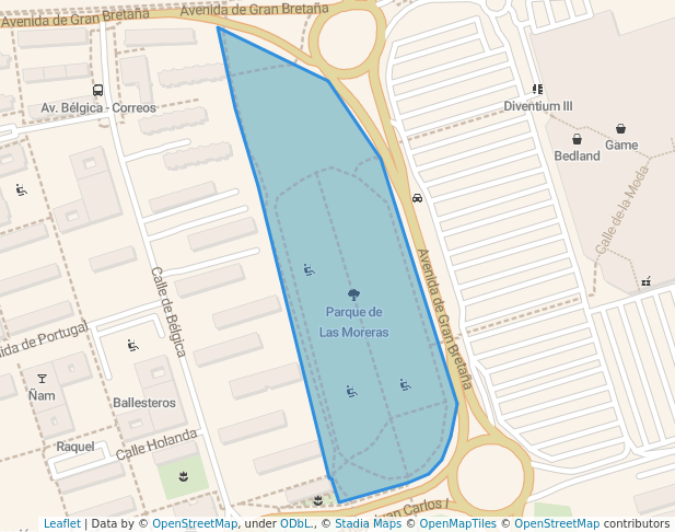 Parque de Las Moreras in Leganés | Map and Routes