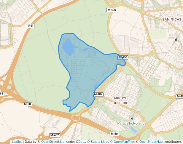 Parque de Polvoranca in Leganés | Map and Routes