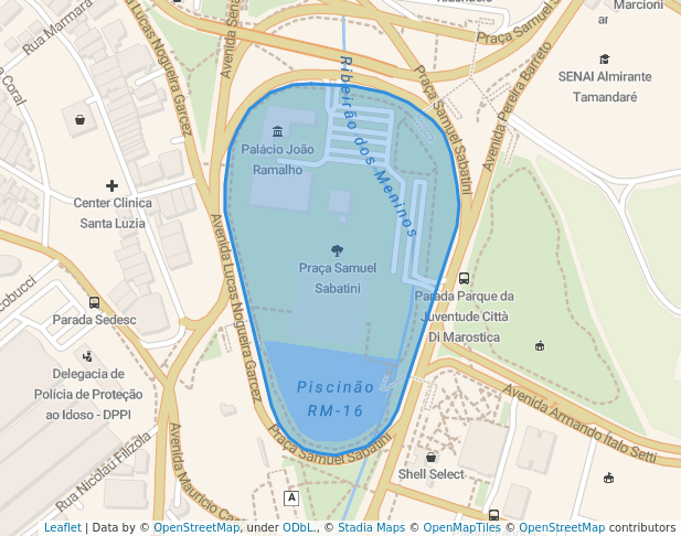Praça Samuel Sabatini in São Bernardo do Campo | Map and Routes