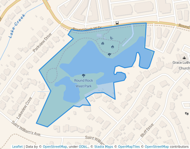Round Rock West Park in Round Rock | Map and Routes