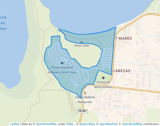 Seven Seas National Park in Fajardo | Map and Routes