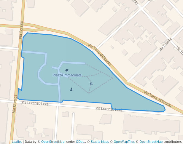 Piazza Immacolata in Copertino | Map and Routes