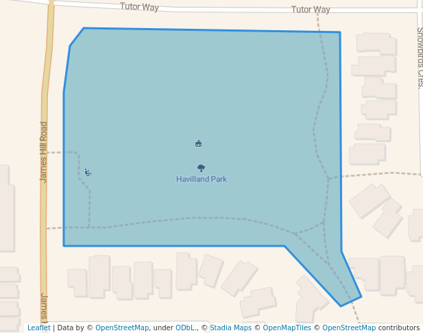 Havilland Park in Regina | Map and Routes