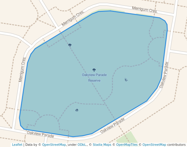 Oakview Parade Reserve in Caroline Springs | Map and Routes