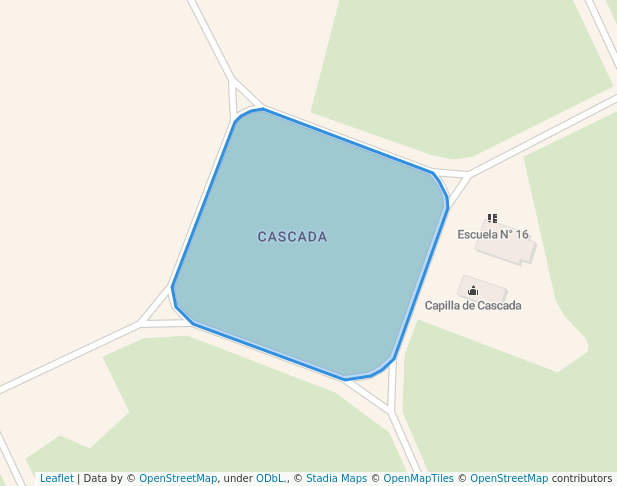 Plaza Principal de Cascada in Cascadas | Map and Routes