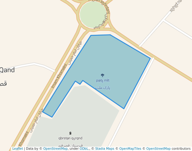 پارک ملت in Qasr-e-Qand | Map and Routes