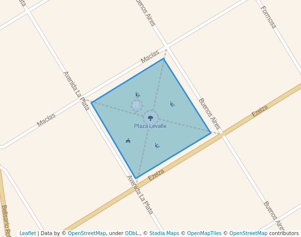 Plaza Levalle in Banfield | Map and Routes