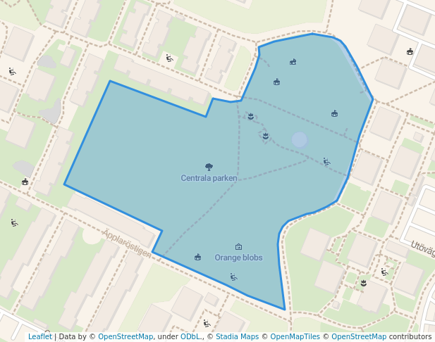Centrala parken in Boo | Map and Routes