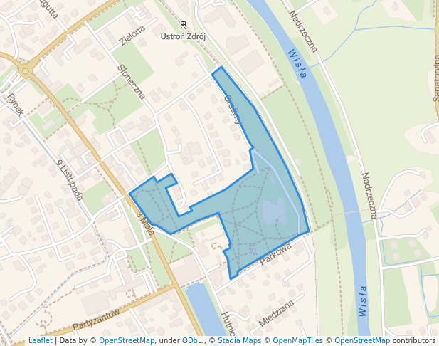 Park Kuracyjny in Ustroń | Map and Routes