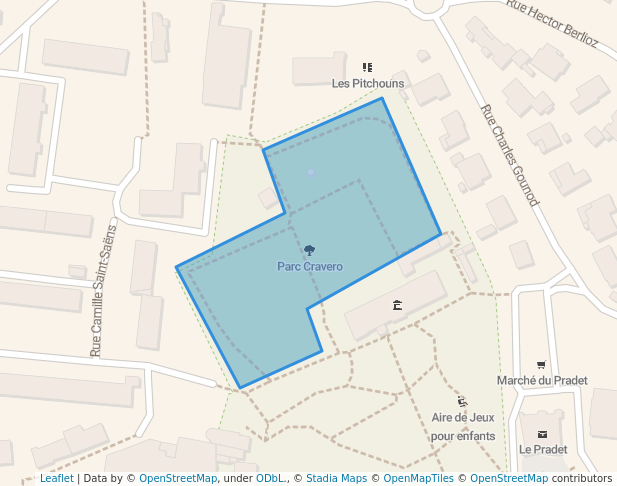 Parc Cravero in Le Pradet | Map and Routes