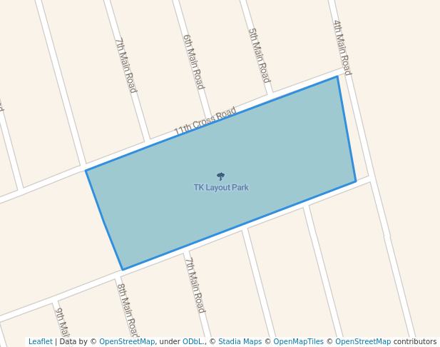 TK Layout Park in Mysuru | Map and Routes