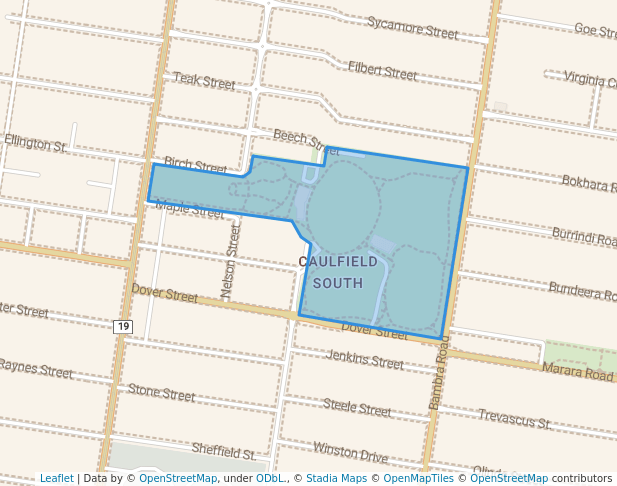 Princes Park in Caulfield South | Map and Routes