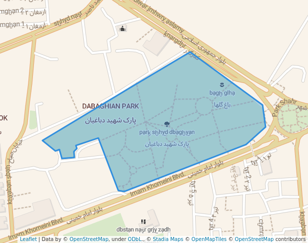 پارک شهید دباغیان in Bandar Abbas | Map and Routes