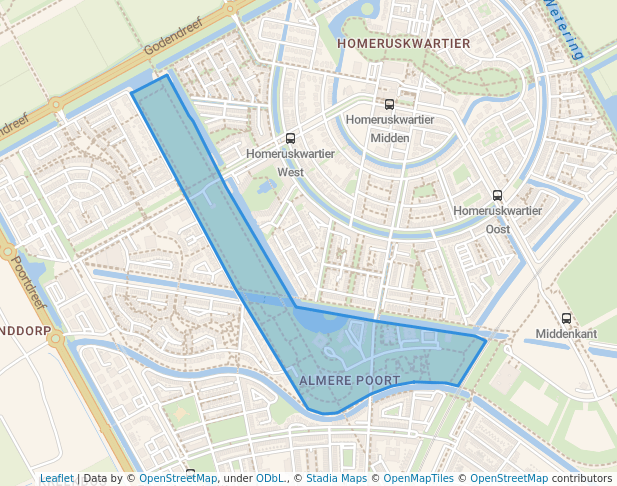 Cascadepark in Almere | Map and Routes