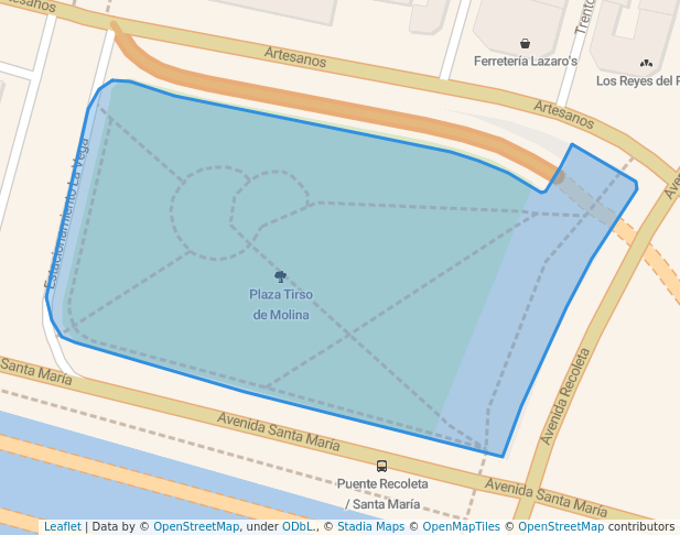 Plaza Tirso de Molina in Recoleta | Map and Routes