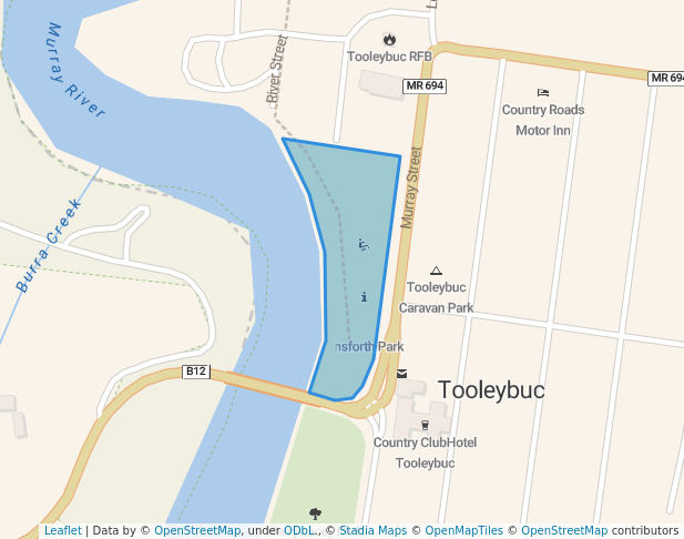 Mensforth Park in Tooleybuc | Map and Routes