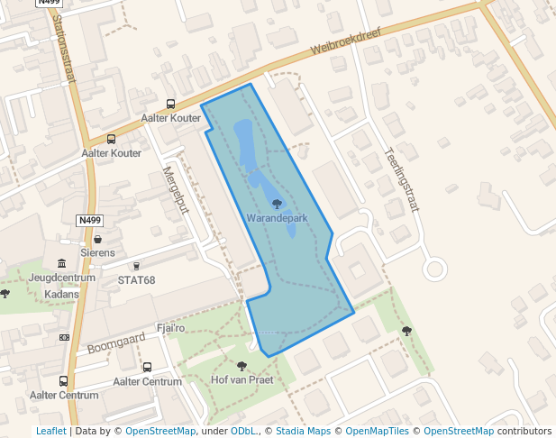 Warandepark in Aalter | Map and Routes