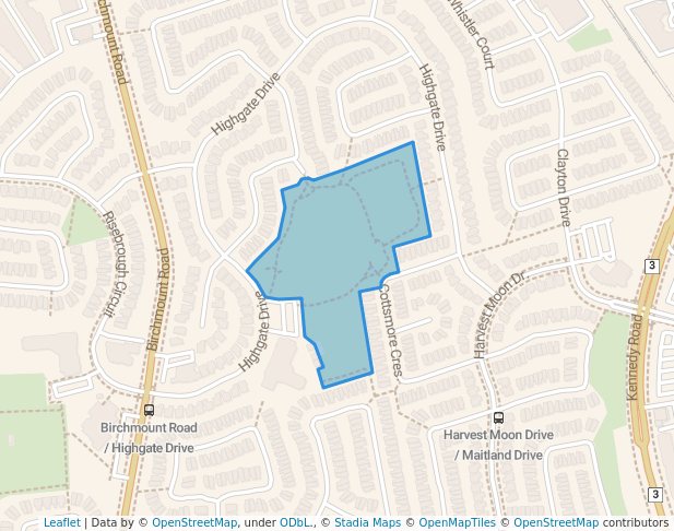 Highgate Park in Markham | Map and Routes