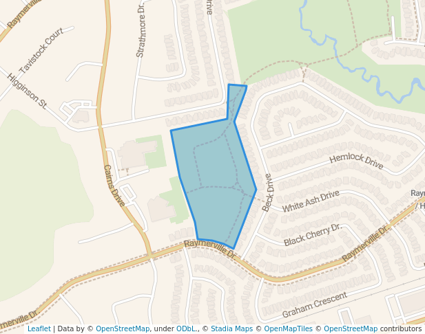 Raybeck Park in Markham | Map and Routes
