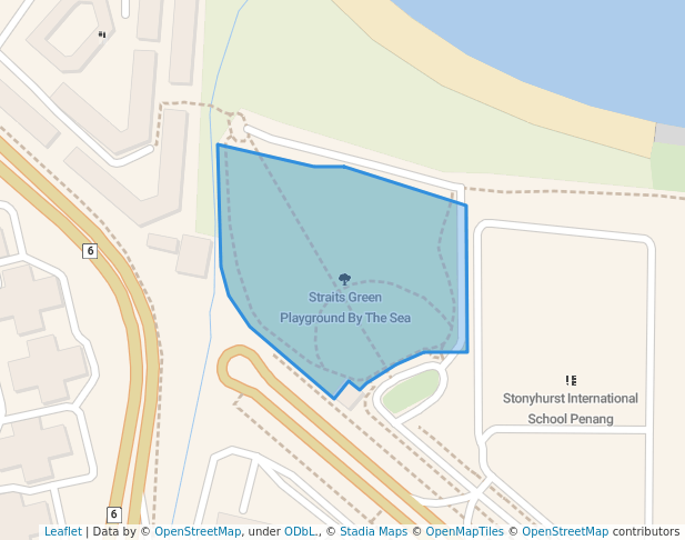 Straits Green Playground By The Sea in Tanjung Tokong | Map and Routes