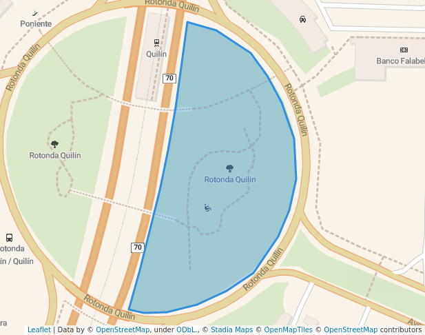 Rotonda Quilín in Santiago | Map and Routes