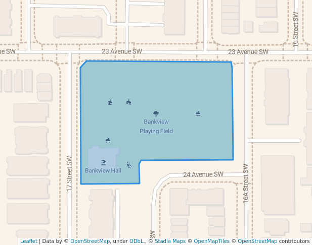 Bankview Playing Field in Calgary | Map and Routes