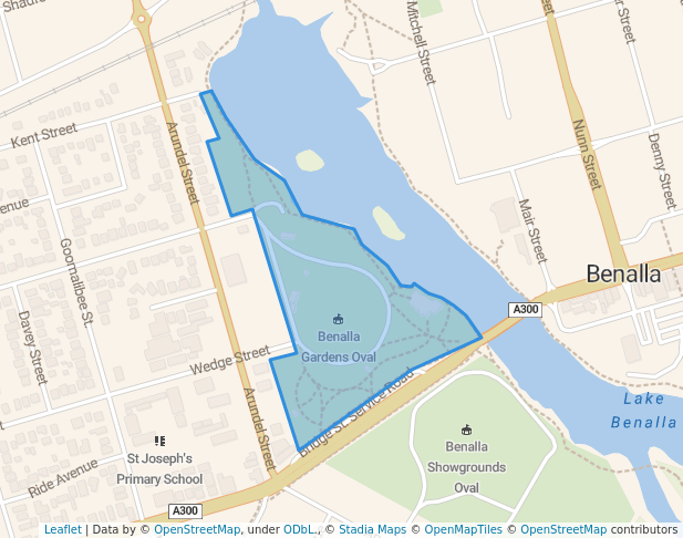 Benalla Botanical Gardens in Benalla | Map and Routes
