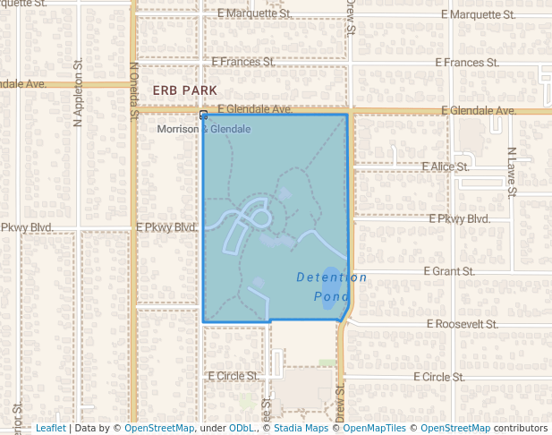Erb Park in Appleton | Map and Routes