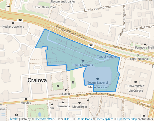 Parcul Teatrului in Craiova | Map and Routes
