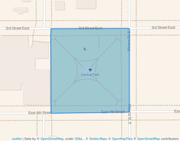 Central Park in Northfield | Map and Routes