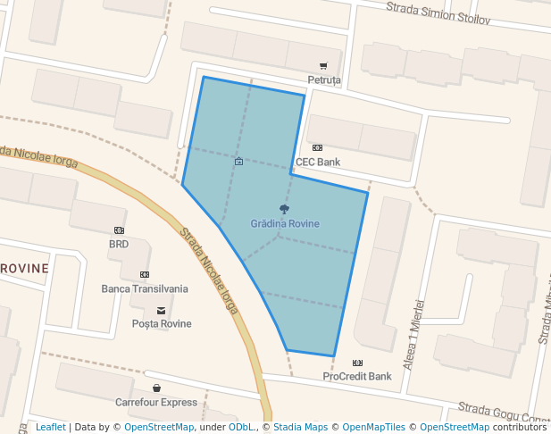 Grădina Rovine in Craiova | Map and Routes