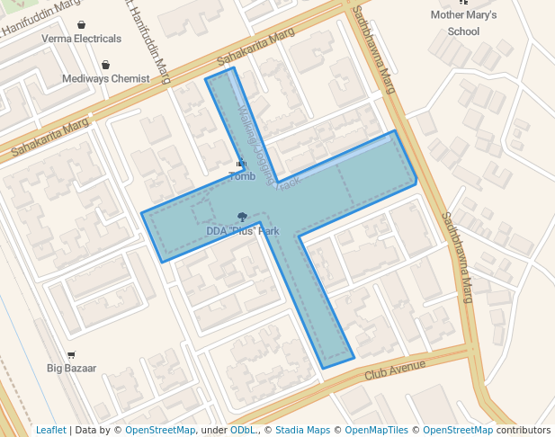 DDA "Plus" Park in New Delhi | Map and Routes