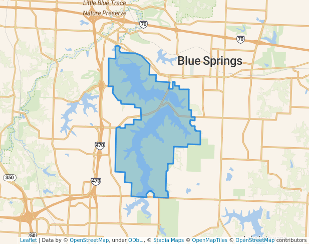 Fleming Park in Blue Springs | Map and Routes