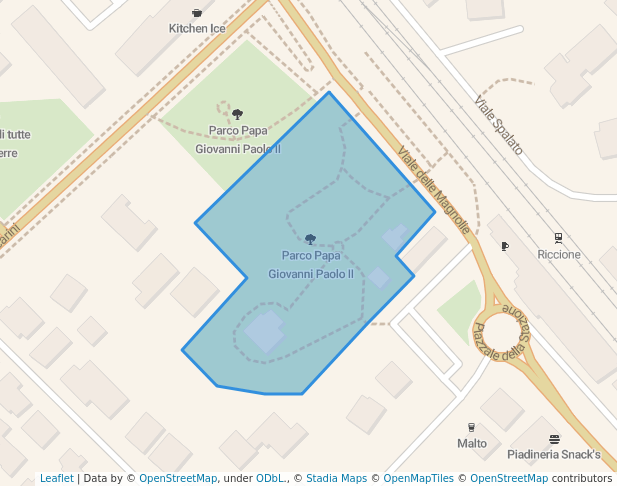 Parco Papa Giovanni Paolo II in Riccione | Map and Routes