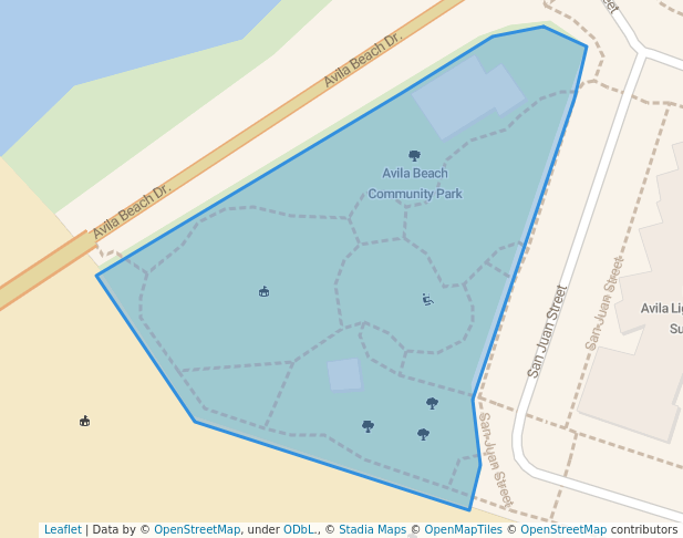 Avila Beach Community Park in Avila Beach | Map and Routes