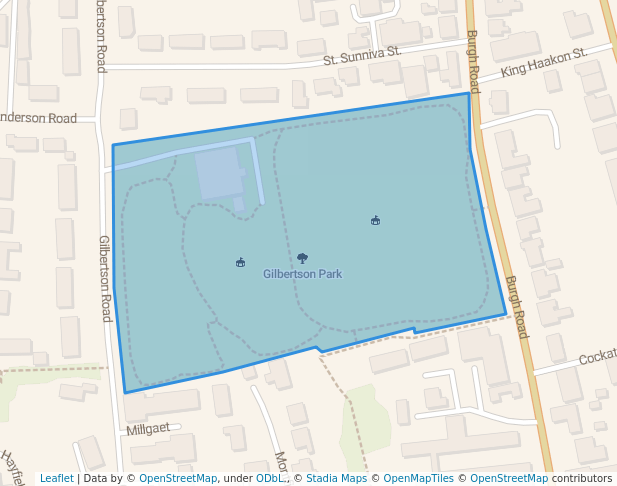 Gilbertson Park in Lerwick | Map and Routes