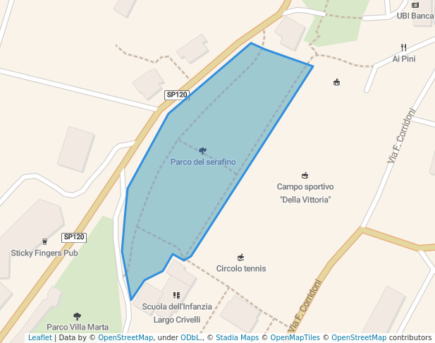 Parco del serafino in Sarnano | Map and Routes