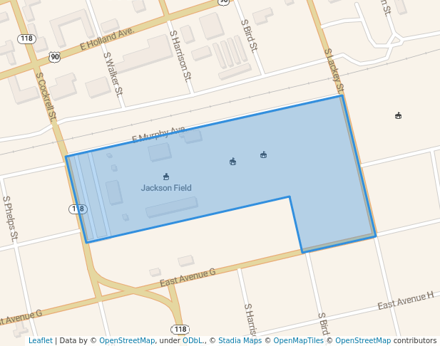 Jackson Field in Alpine | Map and Routes