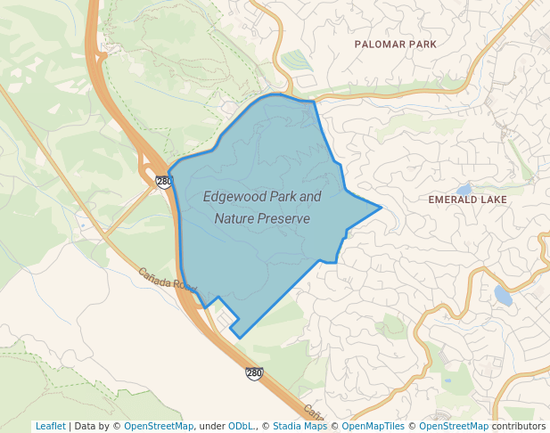 Edgewood Park and Nature Preserve in Redwood City | Map and Routes