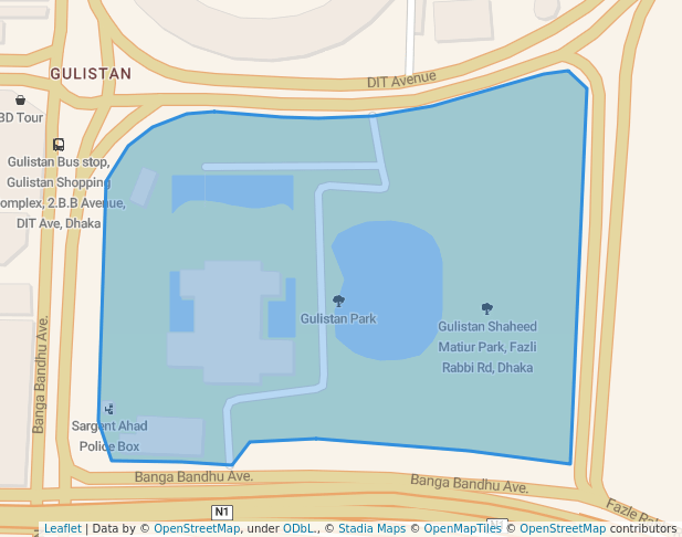 Gulistan Park in Dhaka | Map and Routes